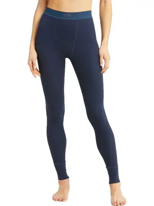 SKIMS Stretch Cotton Rib Leggings Navy
