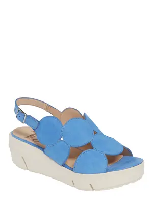 WONDERS Wonders Platform Sandal Ante Blue Suede