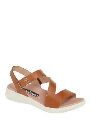 WONDERS Wonders Platform Sandal Pergamena Cognac Leather