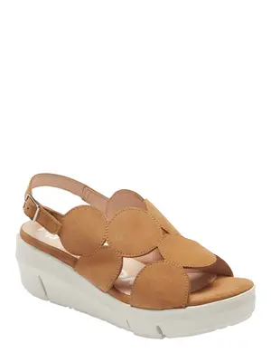 WONDERS Wonders Platform Sandal Sand Suede