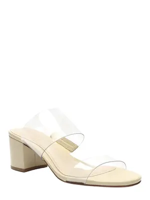 Schutz Schutz Victorie Slide Sandal Transparent/ Egg Shell Vinyl