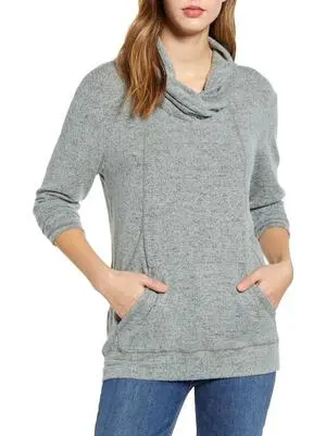 Loveappella Cross Neck Seamed Pullover - Mint
