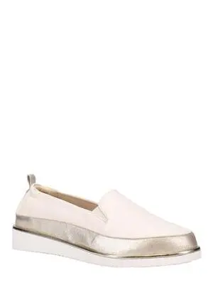 Ron White Nelleca Metallic Trim Slip-on Sneakers - Ice/platino