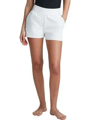 Commando Commando Faux Leather Jogger Shorts White