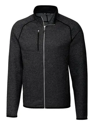 Cutter & Buck Mainsail Sweater Knit Full Zip Jacket - Charcoal Heather