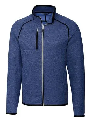 Cutter & Buck Cutter & Buck Mainsail Sweater Knit Full Zip Jacket Tour Blue Heather