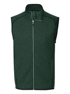 Cutter & Buck Mainsail Sweater Knit Full Zip Vest - Hunter Heather