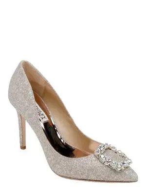 Badgley Mischka Cher Crystal Embellished Pumps - Champagne