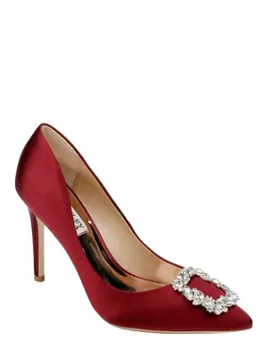 Badgley Mischka Cher Crystal Embellished Pumps Chianti
