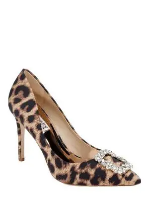 Badgley Mischka Cher Crystal Embellished Pumps - Nat Leopard