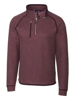 Cutter & Buck Cutter & Buck Mainsail Sweater Knit Half Zip Jacket Bordeaux Heather