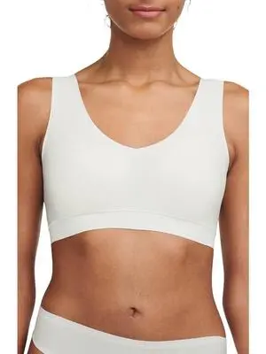 Chantelle Soft Stretch Padded V-neck Bralette - Ivory