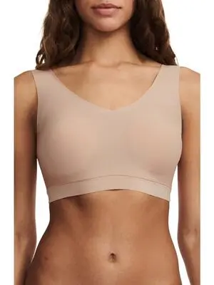 Chantelle Soft Stretch Padded V-neck Bralette - Nude Blush