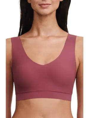Chantelle Soft Stretch Padded V-neck Bralette Sepia