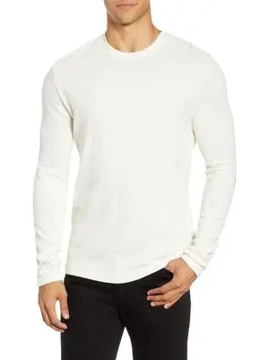 Nn07 Clive Long Sleeve Waffle Knit Tee - Egg White