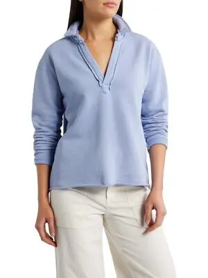 Frank & Eileen Patrick Popover Henley - Fog Blue