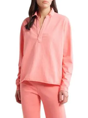 Frank & Eileen Heritage Jersey Popover Henley Passion Fruit