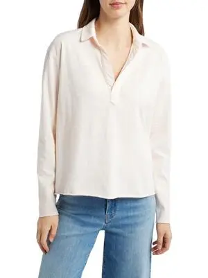 Frank & Eileen Heritage Jersey Popover Henley Petal