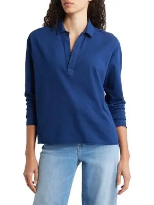 Frank & Eileen Heritage Jersey Popover Henley Tide