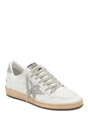 GOLDEN GOOSE Ball Star Low-top Sneakers - White/ Silver