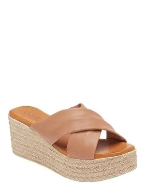 Cordani Bella Espadrille Wedge Sandal - Camel Leather