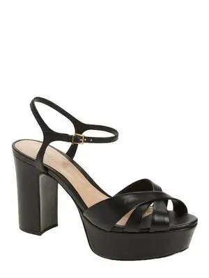 Schutz Keefa Platform Sandal - Black Leather