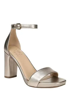 Naturalizer Joy Ankle Strap Sandal - Light Bronze Leather