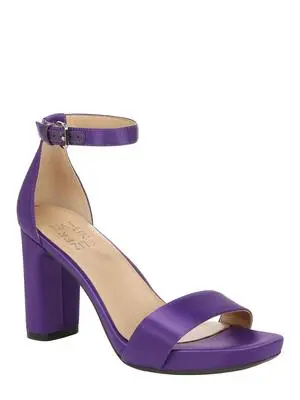 Naturalizer Naturalizer Joy Ankle Strap Sandal Purple Satin Fabric