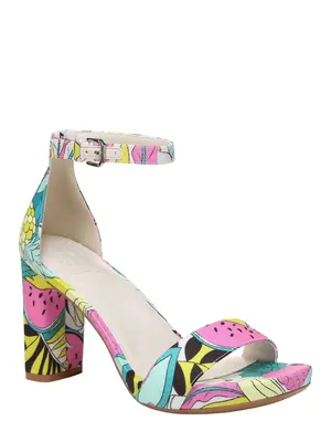 Naturalizer Naturalizer Joy Ankle Strap Sandal Retro Fruit Print Fabric