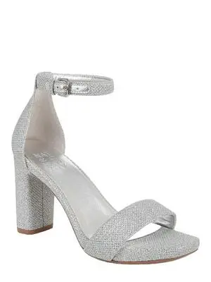 Naturalizer Naturalizer Joy Ankle Strap Sandal Silver Fab Fabric