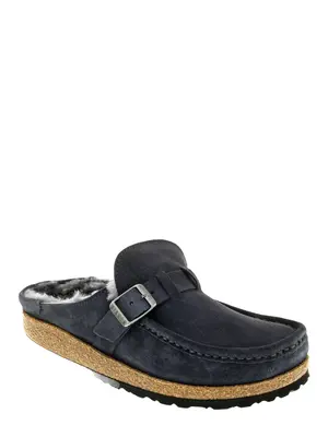BIRKENSTOCK Birkenstock Buckley Genuine Shearling Mule Graphite Suede/ Shearling