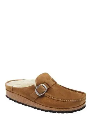 BIRKENSTOCK Birkenstock Buckley Genuine Shearling Mule Tea Suede