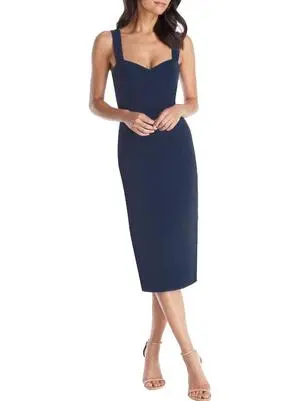 Dress The Population Nicole Sweetheart Neck Cocktail Dress - Navy