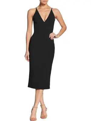 Dress The Population Lyla Crepe Cocktail Dress - Black