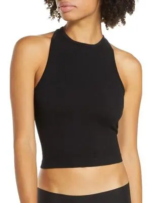 Free People Hayley Racerback Brami Crop Top - Black