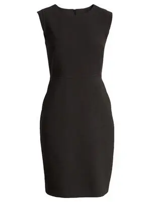 Anne Klein Crepe Sheath Dress - Anne Black