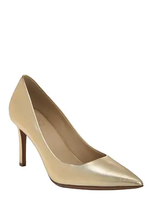 Naturalizer Naturalizer Anna Pointed-Toe Pump Dark Gold Leather
