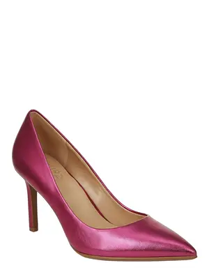 Naturalizer Naturalizer Anna Pointed-Toe Pump Fuchsia Pink Leather