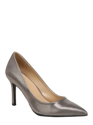 Naturalizer Naturalizer Anna Pointed-Toe Pump Gold/ Black Metallic Stripe