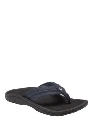 Olukai Hokua Flip Flop - Blue Depth/ Black
