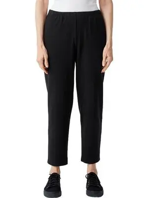 Eileen Fisher Tapered Ankle Pants - Black