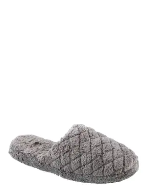 Acorn Acorn Quilted Spa Slide Slipper Grey