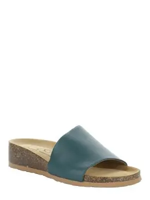 BOS. & CO. Lux Slide Sandal Teal