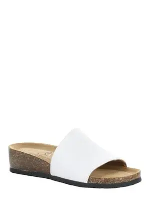 BOS. & CO. Lux Slide Sandal - White