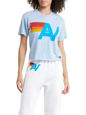 Aviator Nation Aviator Nation Logo Boyfriend Tee Ice