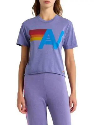 Aviator Nation Aviator Nation Logo Boyfriend Tee Lavender