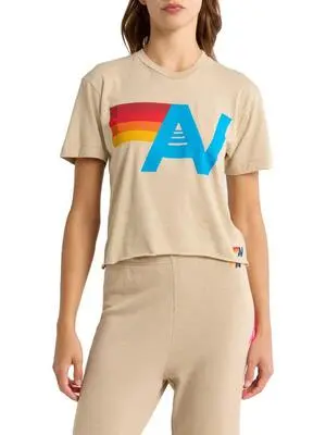 Aviator Nation Aviator Nation Logo Boyfriend Tee Sand
