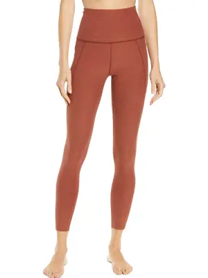 Beyond Yoga Everyday Space Dye High Waist Pocket Leggings Copper Heather