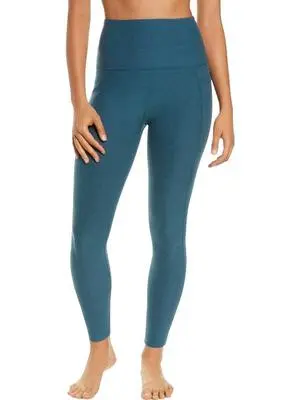 Beyond Yoga Everyday Space Dye High Waist Pocket Leggings Stellar Blue Heather