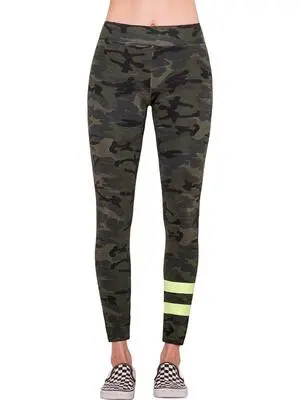 Sundry Camouflage Stripe Yoga Pants - Olive